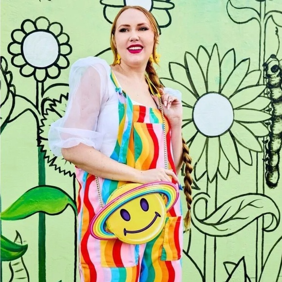 Loungefly | Bags | Loungefly Lisa Frank Yellow Rainbow Ring Saturn ...